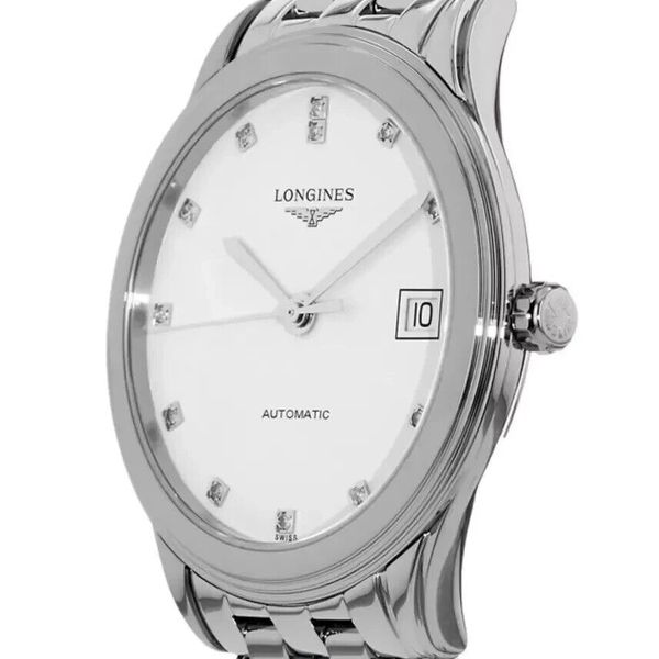 Longines Flagship Automatic White Diamond Dial Man's Watch L47744276 ...