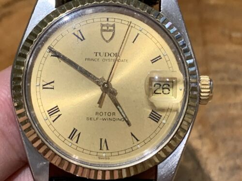 Tudor Prince Oysterdate Rotor Self Winding Gold Steel Watch 34mm 74033 ...