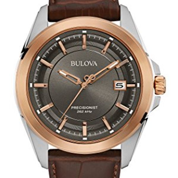 Bulova Bulova Men's 98B267 Stainless Steel Dress Watch With Brown ...