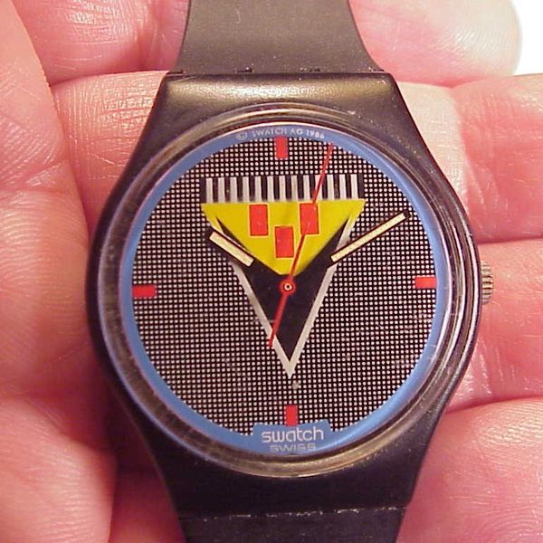 1986 Early VINTAGE SWATCH Original GB110 LANCELOT WATCH Running Fine ...