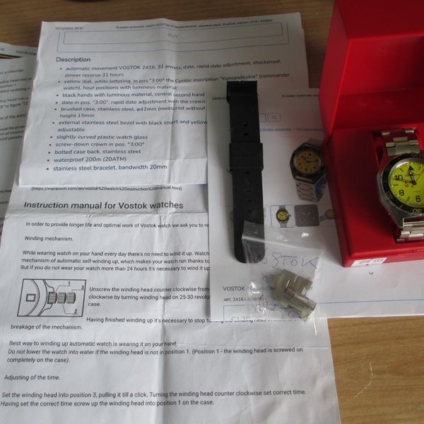 A Stunning unworn VOSTOK AUTOMATIC Komandirskie divers watch 200m ...