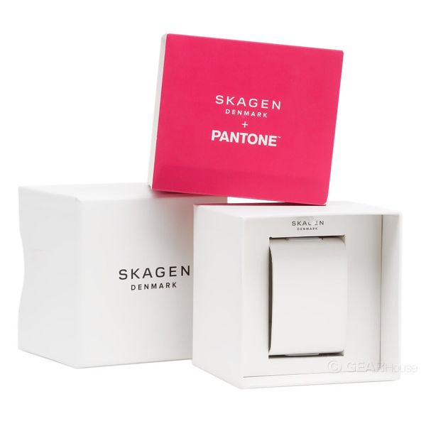 SKAGEN Ryle x Pantone Womens Watch, Viva Magenta Dial, Golf Steel Mesh ...