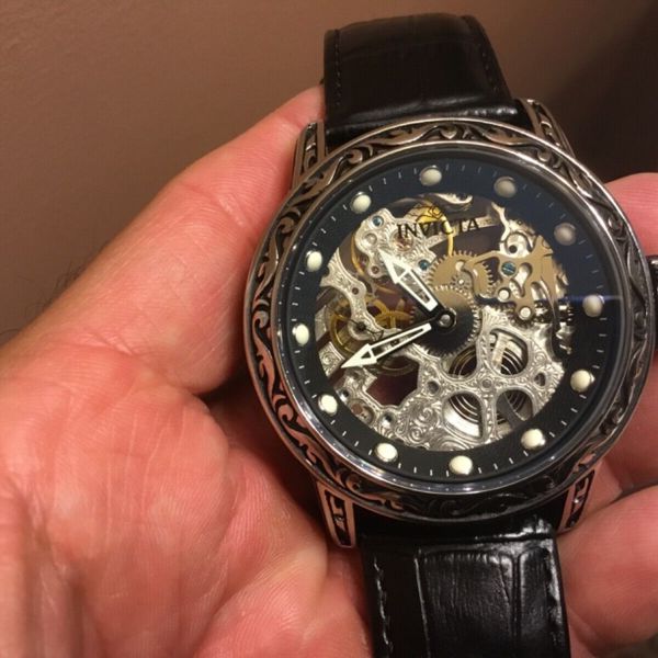 INVICTA SKELETON CARVED ETCHED WATCH MODEL 18600 SUPER RARE MODEL ONLY ...
