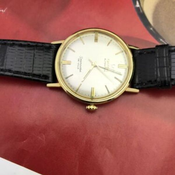 Omega Seamaster De Ville Automatic 18k Solid Yellow gold Mens Vintage ...