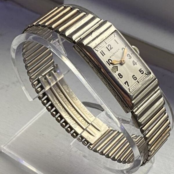 1926 Vintage WALTHAM Integrated Bracelet Model-C Wandering Seconds Mens ...