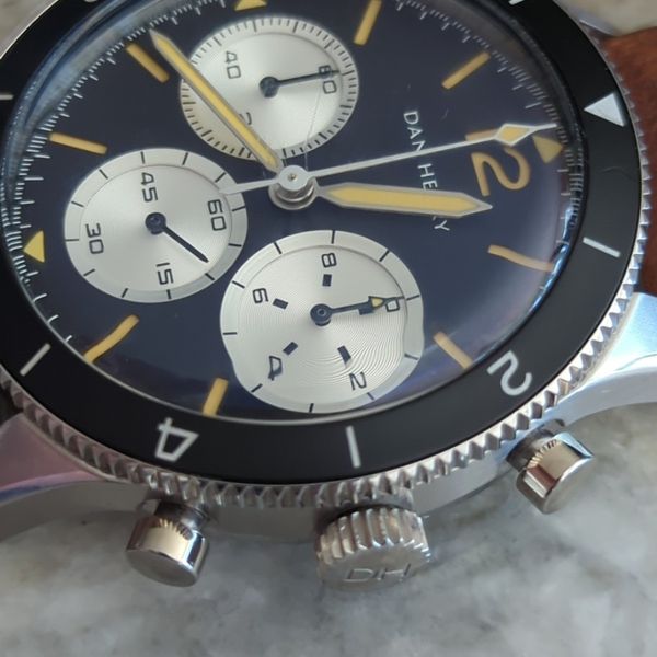 DAN HENRY 1963 Chronograph Quartz Black Dial 42mm Limited Edition Mint ...