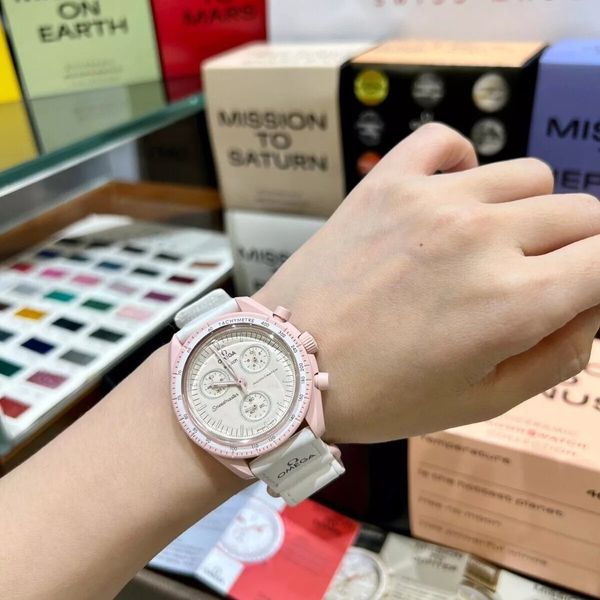 New Swatch x Omega Bioceramic Moonswatch Mission To Venus Watch -with ...