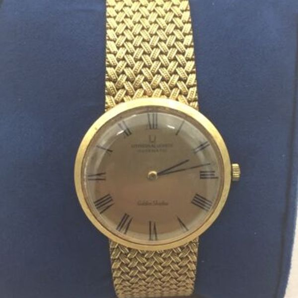 18K Yellow Gold Universal Geneve Men's 32mm Golden Shadow Automatic ...