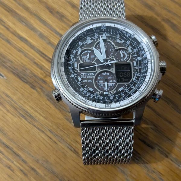 CITIZEN ECO DRIVE PROMASTER NAVIHAWK RADIO CONTROLED WATCH JY8030-83E ...