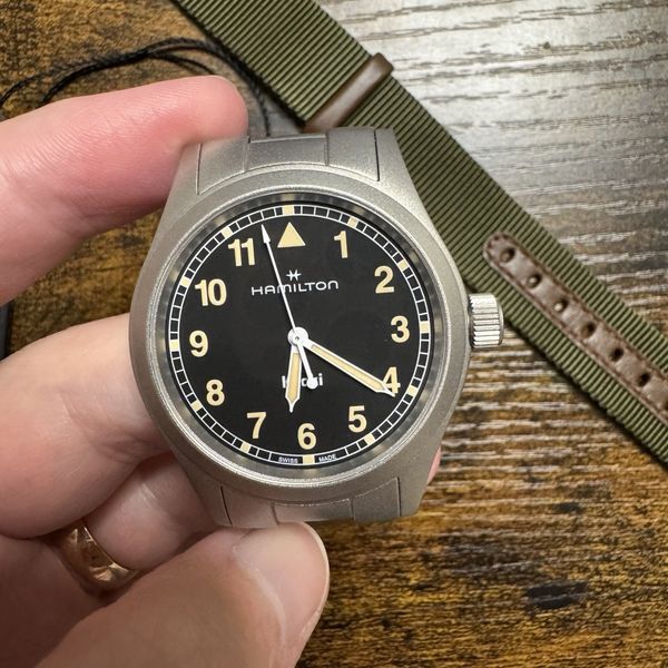 Hamilton Khaki Field Quarts 38mm Black Dial | WatchCharts Marketplace