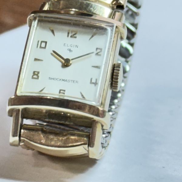VINTAGE ELGIN SHOCKMASTER GOLD FILLED WRIST WATCH AS IS | WatchCharts ...