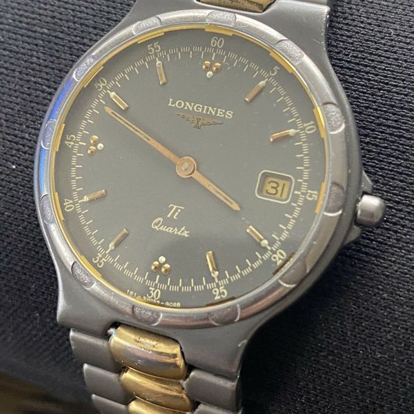 LONGINES CONQUEST TITANIUM VINTAGE MEN / LADIES MODELE DEPOSE QUARTZ ...