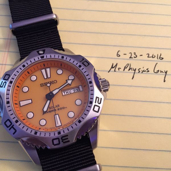 [WTS] Seiko SNE109 Solar Diver's Orange Dial w/ extra straps | WatchCharts