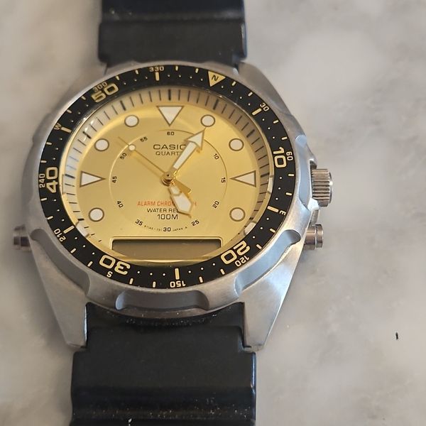 CASIO quartz chronograph watch amw 320c needs new battery & band ...
