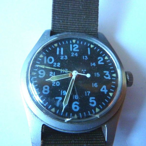 Rare Vintage Hamilton US Military Mil-W-46374B 39988 1979 Working Watch ...