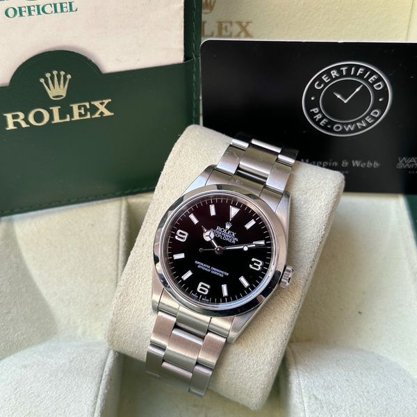 Rolex Explorer 1 Reference 114270 36mm Good Condition 2003 Full Set B&P | WatchCharts Marketplace