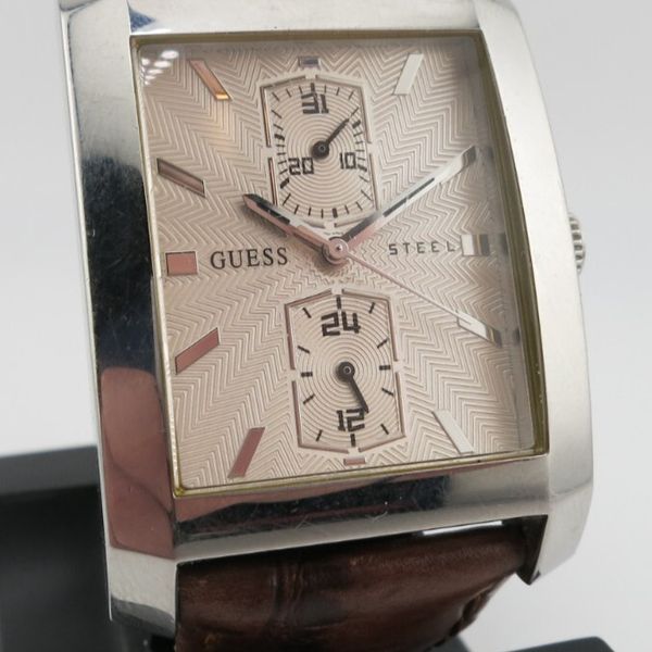 Guess Steel Men's Multi-Dial Tank Quartz Watch - G90003G - New Battery ...