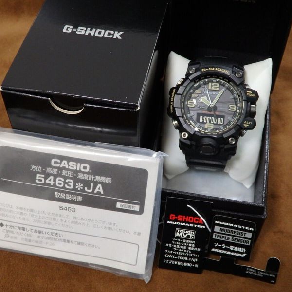 CASIO G-SHOCK MUDMASTER GWG-1000-1AJF Tough Solar Black JAPAN with Defects | WatchCharts Marketplace