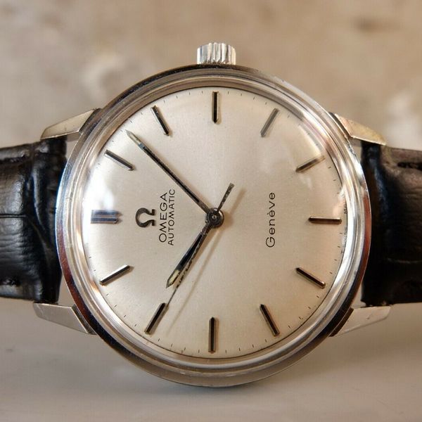 1960's Vintage OMEGA Geneve Cal.552 SS 34mm 165.002 Seahorse Automatic ...