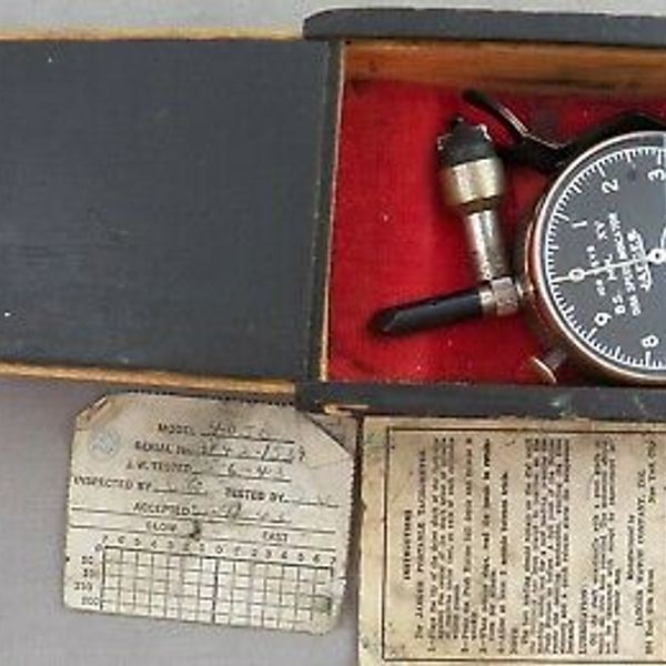 Jaeger Watch Co. WWII Air Force Jaeger BS. MK. XV Disk Speed Indicator ...