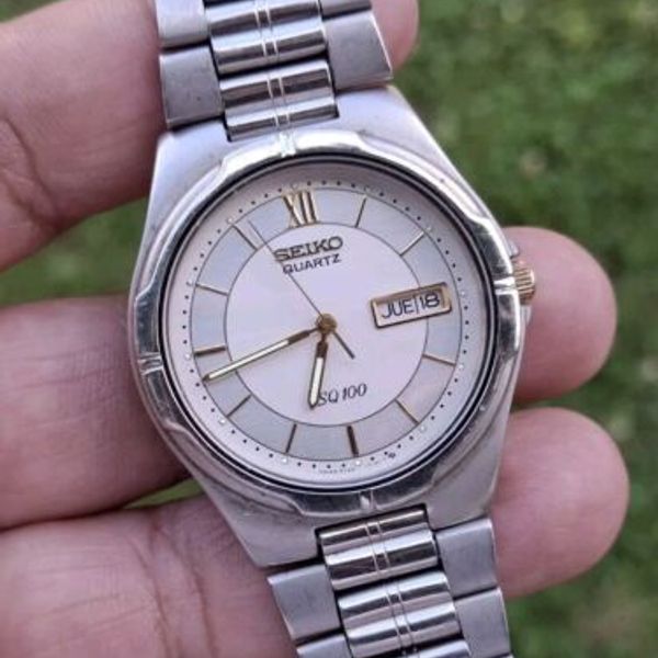 SEIKO Quartz 5Y23-7029 Men's QS100 M WR DATE INDICATOR WATCH 7" NEW ...