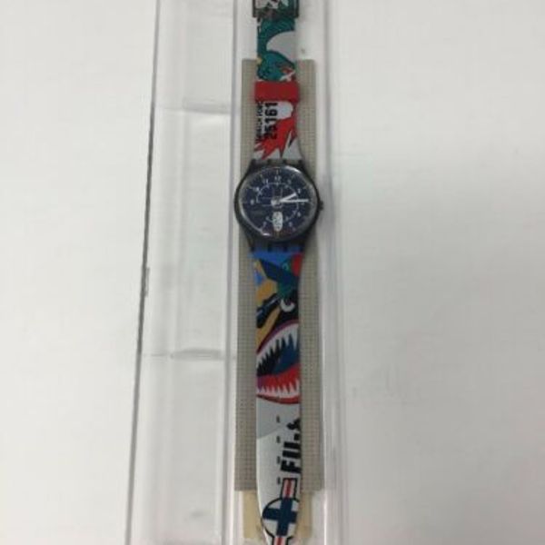 Vintage Swatch Watch Swatch Force 25161 Pilot WG Fighter Plane Dragon ...