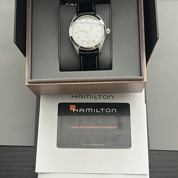 New Hamilton Khaki Field Murph 38mm Leather Strap Watch H70405710 ...