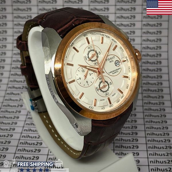 Tissot 1853 Chronograph Quartz Date White Dial 42 mm Case Wristwatch ...