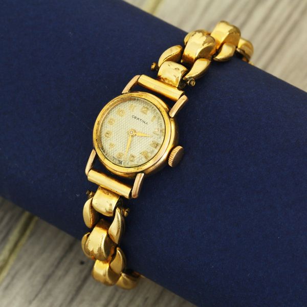 1950's CERTINA Swiss made gold plated women's wristwatch cal. 12-10 17 ...