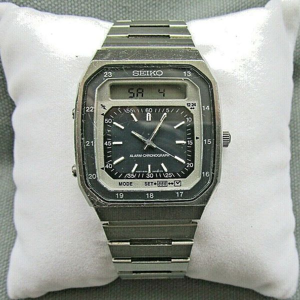 Seiko Duo-Display Quartz Alarm Chrono H357 + Manual - mostly working ...