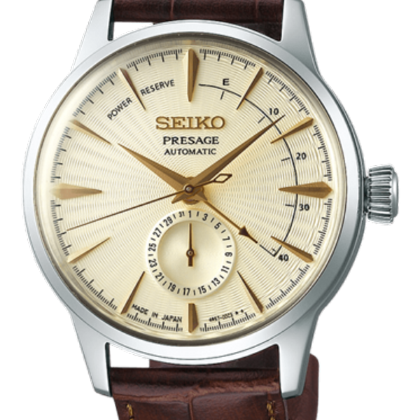 Seiko Men's Presage Champagne Dial Leather Strap Watch SSA387 | WatchCharts