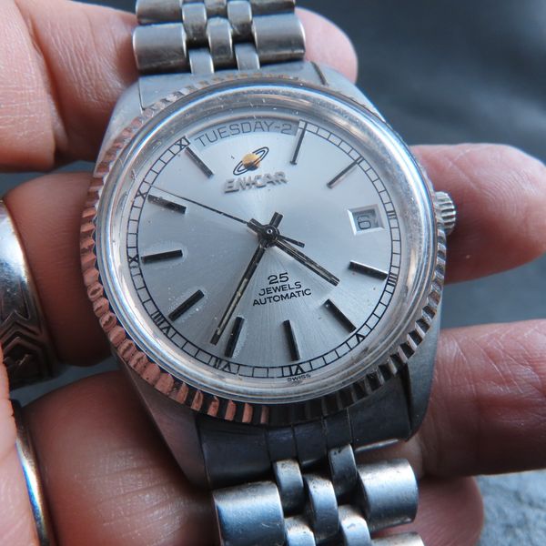 Swiss Made Enicar Daydate Automatic Men Watch | WatchCharts Marketplace