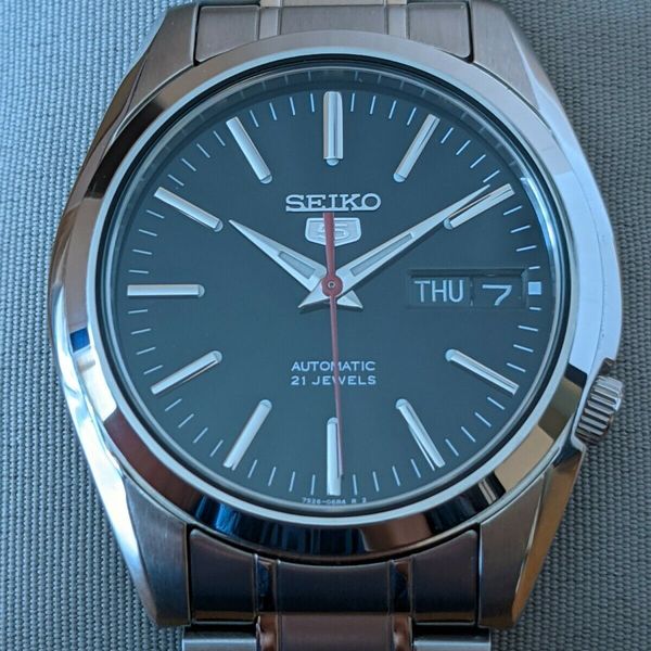 Seiko 5 SNKL45K1 SNKL45 Men's 38mm Auto Watch Black Dial Excellent ...