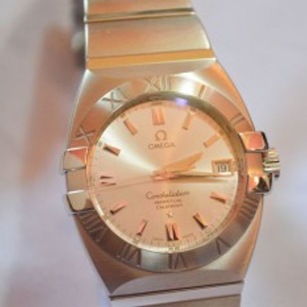 Omega Constellation Double Eagle Silver Dial Perpetual Calender High ...