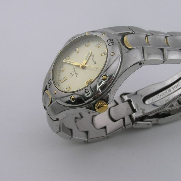 Vintage Bulova Marine Star Watch 100m w/Date & Date 2001 Working ...