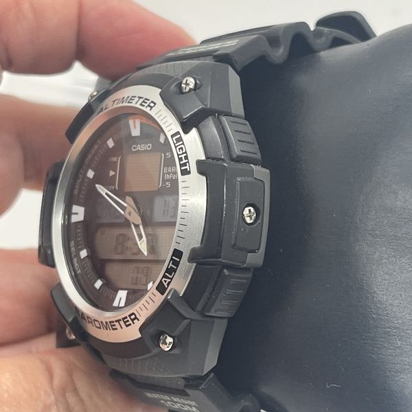 Casio SGW-400H Twin Sensor Altimeter Barometer Thermometer Digital Watch As Is | WatchCharts ...