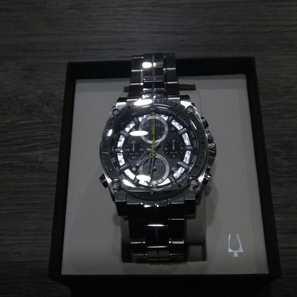 Men's Bulova Stainless Steel Precisionist Chronograph Watch ...