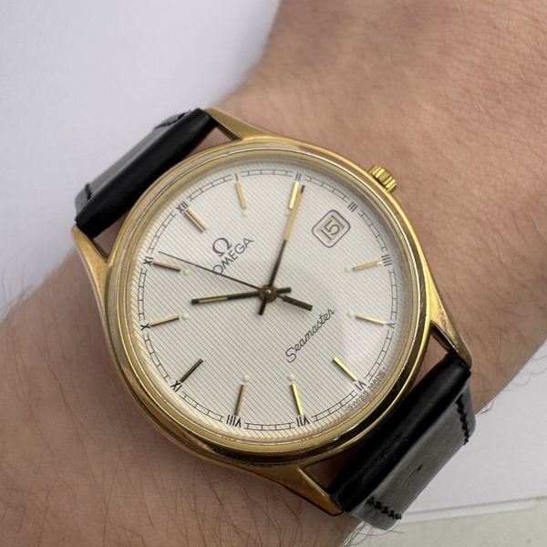 Omega Seamaster Texture White Dial Stunning Mens Watch Circa 1985 ...