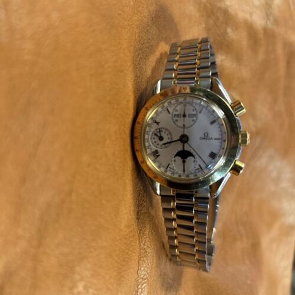 Omega Menâ s Speedmaster 3330.20 Automatic watch 18 k gold Chronograph ...