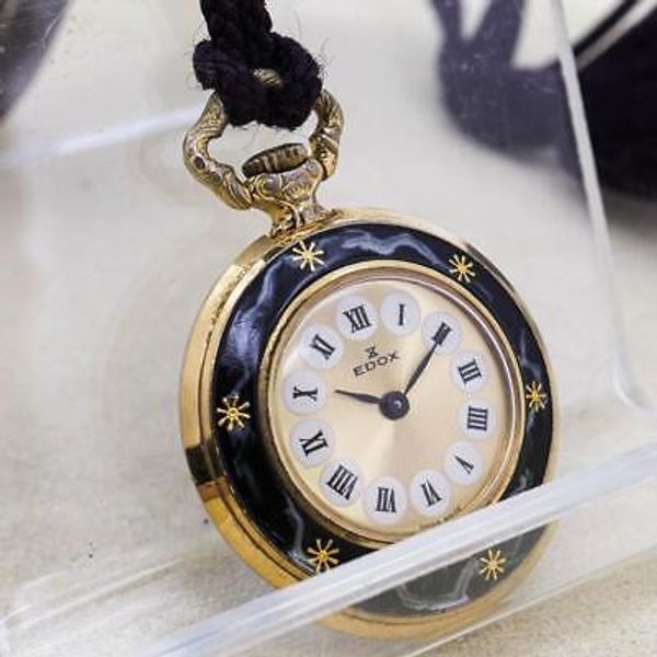 New ListingRare Working Edox Pocket Watch Manual Winding Antique Z ...