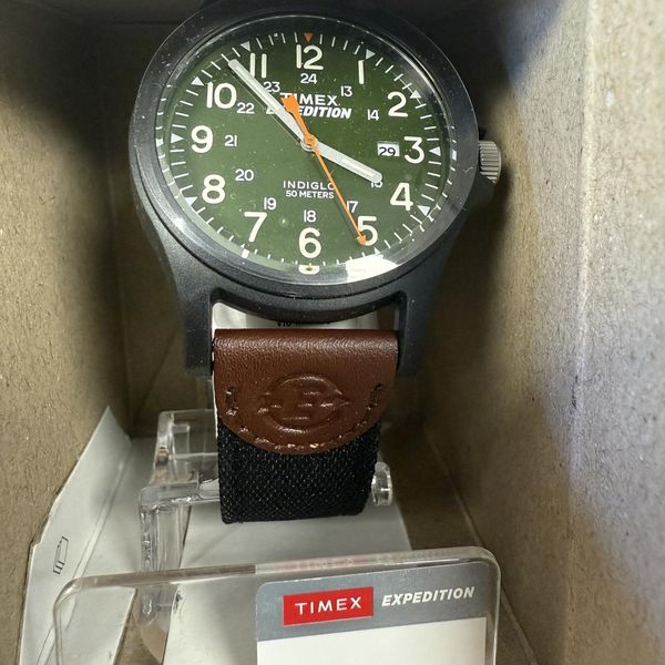 Timex Men's TWF3C8430 Expedition Analog Display Analog Quartz Black ...