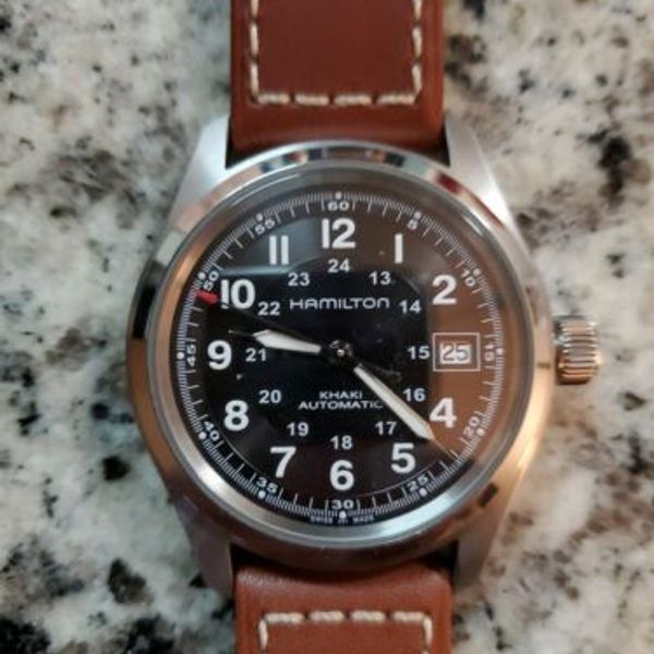 Hamilton Khaki Field Automatic Men's Watch H70455533 | WatchCharts ...