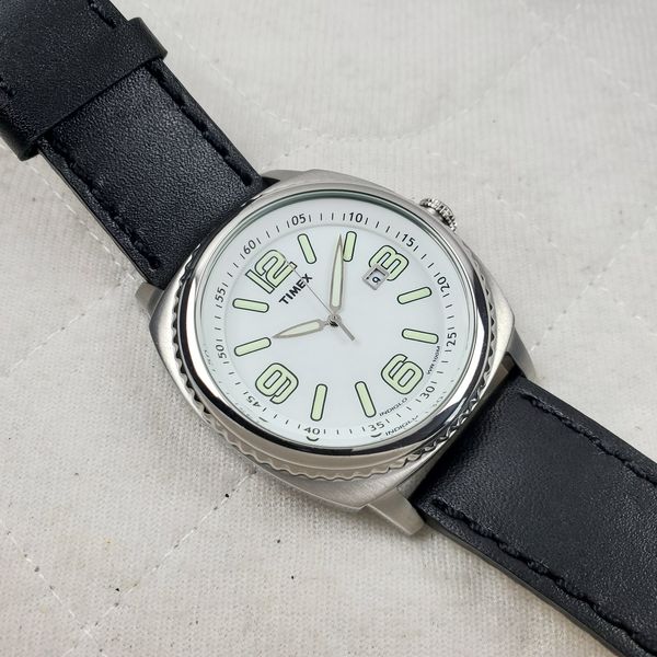 TIMEX T2J101 EASY READER INDIGLO WHITE BIG FACE MEN'S WATCH NEW ...