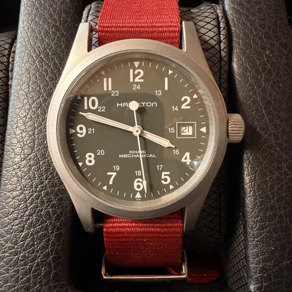 Hamilton Khaki Mechanical Field Officer Handwinding Watch- H694190 MINT ...