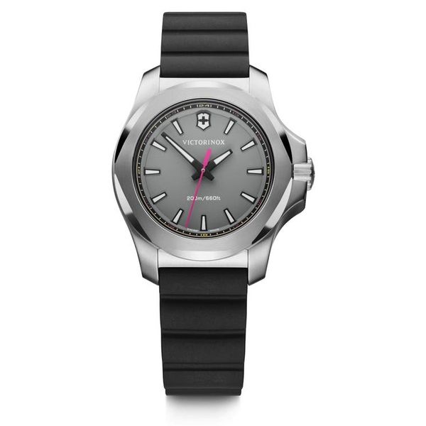 Victorinox Women's Watch Accessories Women's INOXV Rubber Watch, 37mm Gray | WatchCharts