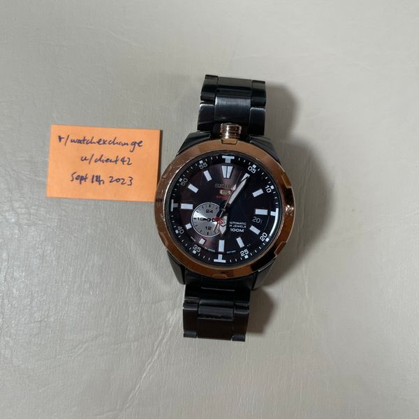 [WTS] Seiko 5 Sports SSA174J1 4R37 50th Anniversary Black Brown Automatic - $195 | WatchCharts ...