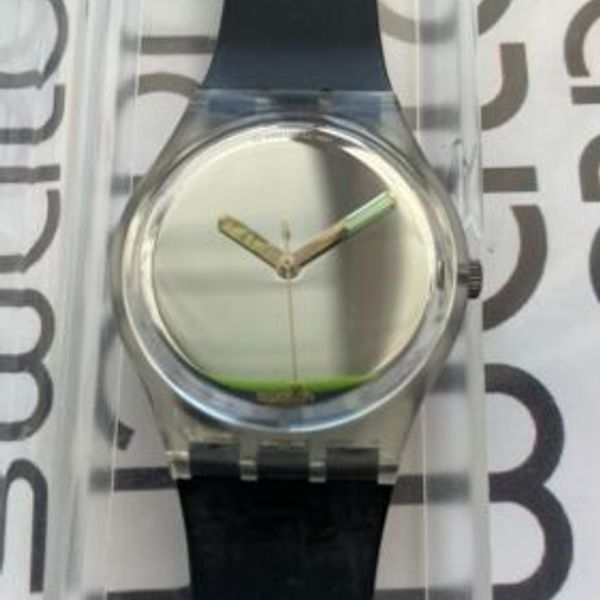 Swatch Snow White GK104 1987 Standard Gents 34mm Vintage Box ...
