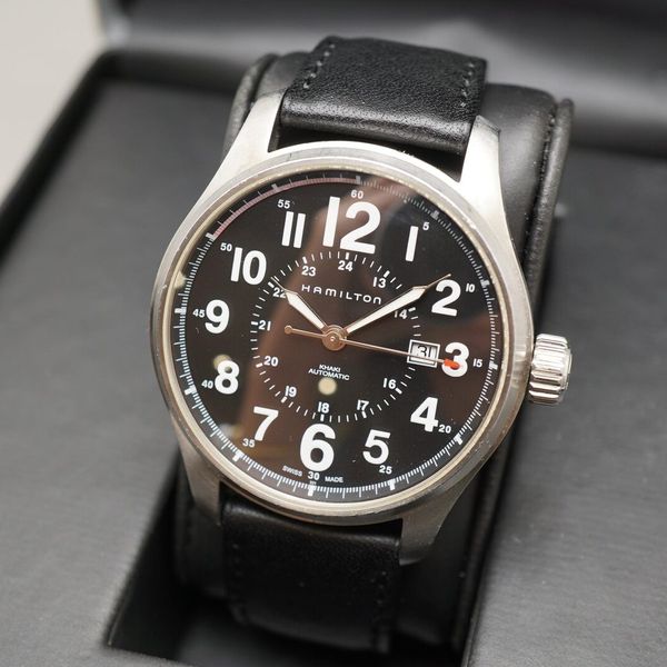 Hamilton Khaki Field H70615733 Black Dial Officer Swiss Automatic Watch ...