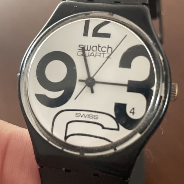 Swatch Gent Black GB103 1983 Rare For Parts Or Restore | WatchCharts ...