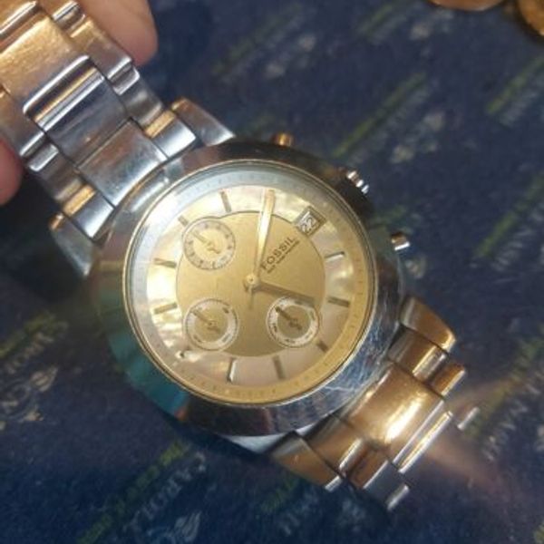 Rare Fossil Mens Chrono Chunky Heavy Watch Good Condition Working ...